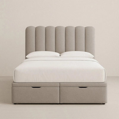 Urban Textures Elara Cloud Bed Headboard End Lift - Grey
