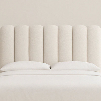 Urban Textures - Elara Luxury 20" High Boucle Fabric Upholstered Cloud ...