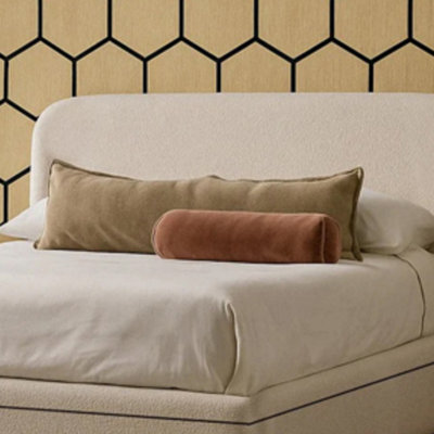 Urban Textures Luxury 20" High Boucle Fabric Upholstered Mira Bed ...