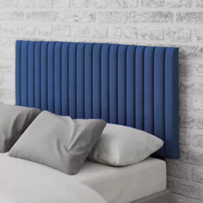 Urban Textures - Luxury 20" High Velvet Fabric Upholstered Vertical ...