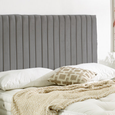 Urban Textures Luxury 26" High Velvet Fabric Upholstered Bed Headboard ...