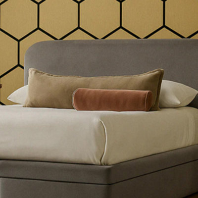 Urban Textures Luxury 26" High Velvet Fabric Upholstered Mira Bed ...