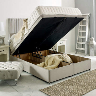 Urban Textures Lyra - Silver Velvet Frame Bed With Cloud Frame ...