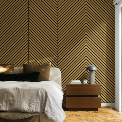 Urban Textures - Premium Teak Herringbone Sound Absorbing Acoustic ...