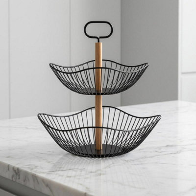 Urban Two Tier Storage Basket Metal