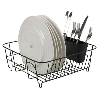 URBN-CHEF 36cm Width Large Metal Dish Plate Utensil Drainer Rack ...