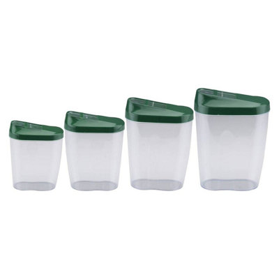URBN CHEF 4pc Green Stacking Nested Food Storage Dispenser Containers ...