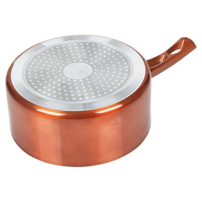 URBN-CHEF 6 PCS Ceramic Copper Induction Cooking Pots Lid Saucepans ...