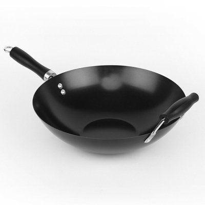 URBN-CHEF Large 32cm Non Stick Multi Use Fry Stir Wok Frying Pan With ...