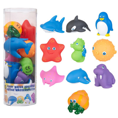 URBN LIVING 10pc Water Sea Animal Squirties Bath Time Fun Play Toys ...