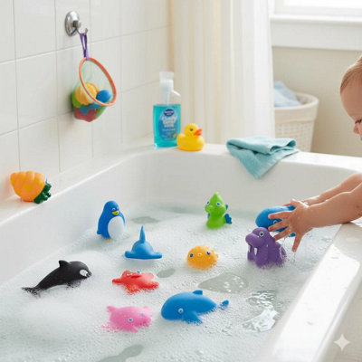 URBN LIVING 10pc Water Sea Animal Squirties Bath Time Fun Play Toys ...
