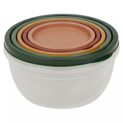 URBNCHEF 18cm Diameter 15 Pcs Round Plastic Food Storage Containers ...