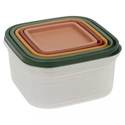 URBNCHEF 18cm Length 15 Pcs Square Plastic Food Storage Containers ...