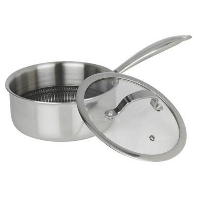 URBNCHEF 20cm Diameter 4Pcs Non Stick Stainless Steel Induction Frying ...