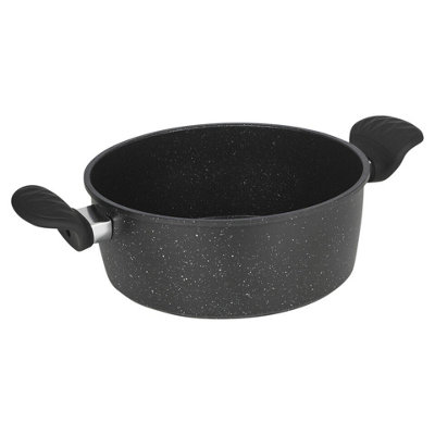 URBNCHEF 20CM DIAMETER PRESSED CARBON INDUCTION CASSEROLE POT WITH SOFT ...