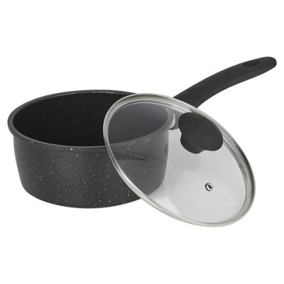URBNCHEF 24cm Depth 5 Pieces 2 Casserole Pots Saucepan & Frying Pan ...