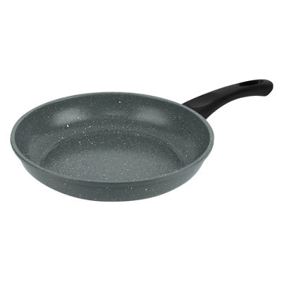 URBNCHEF 24cm Grey Frying Pan Forged Carbon Steel Marble Nonstick ...