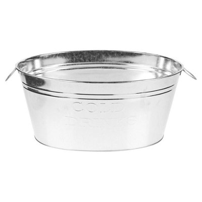 URBNCHEF 50L Drinks Ice Bucket Cooler Cold Metal Bucket Tub Party Metal