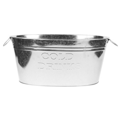 URBNCHEF 50L Drinks Ice Bucket Cooler Cold Metal Bucket Tub Party Metal