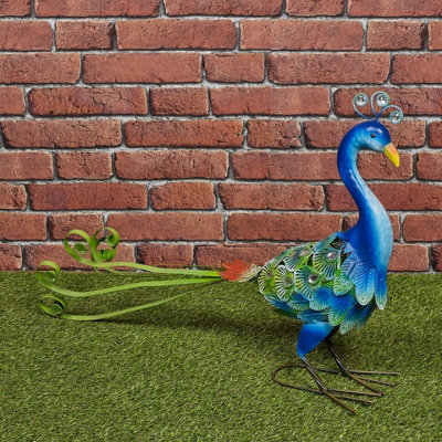 URBNGARDEN 43cm Height Decorative Metal Birds Outdoor Weather Resistant ...