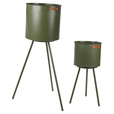 URBNGARDEN 72cm Height Green 2Pcs Outdoor Garden Patio Décor Metal ...