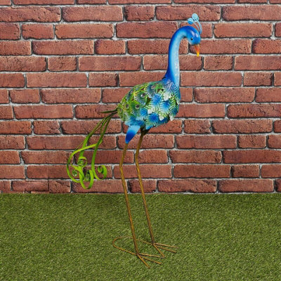 URBNGARDEN 76cm Height Decorative Metal Birds Outdoor Weather Resistant ...