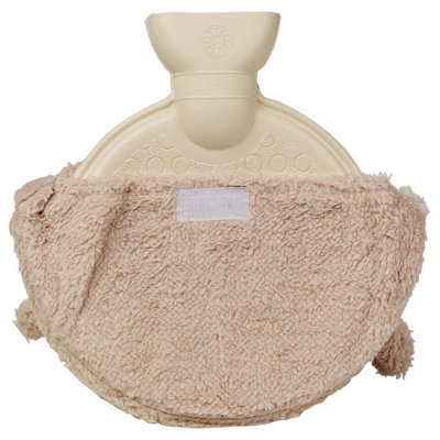 URBNLIVING 0.85L Hot Water Bottle With Fluffy Christmas Reindeer Cover ...