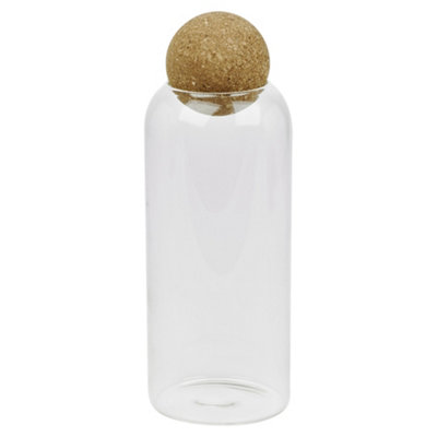 URBNLIVING 1.3L Kitchen Storage Glass Jars with Cork Ball Lid Airtight ...