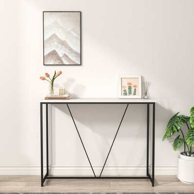 White entryway console table store