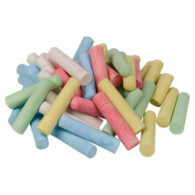 URBNLIVING 10cm Length 50Pcs Jumbo Coloured Giant Kids Chalk in Tub ...