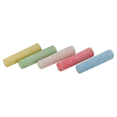 URBNLIVING 10cm Length 50Pcs Jumbo Coloured Giant Kids Chalk in Tub ...