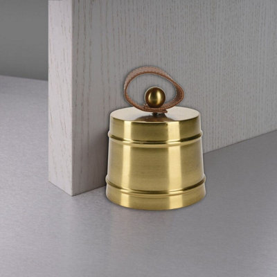 URBNLIVING 11cm Diameter Heavy Duty Weighted Gold Door Stop Stopper ...