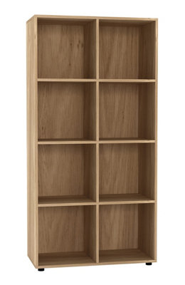 URBNLIVING 120cm Height Oak 8-Cube Shelving Unit - Tall