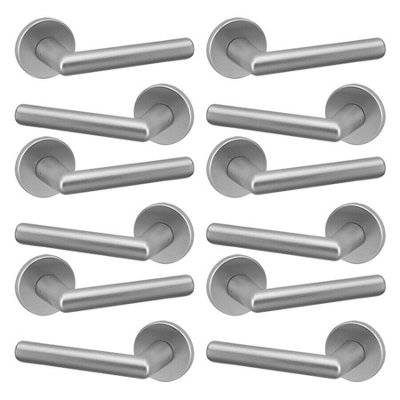 URBNLIVING 122mm Length 12 Pcs Rochelle Metal & Satin Lever Latch Door ...