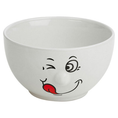 URBNLIVING 13cm Diameter 6 Pcs Smiley Face Kids Breakfast Cereal Bowls ...