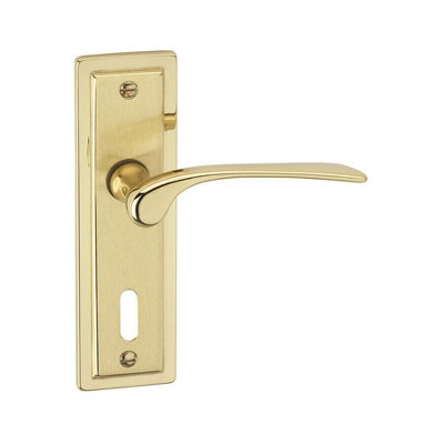 URBNLIVING 159mm Length 2 Pcs Como Dual Metal & Polished Brass Lever ...