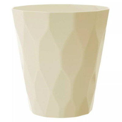 URBNLIVING 15cm Height Cream Round Plastic Modern Flower Plant Garden ...