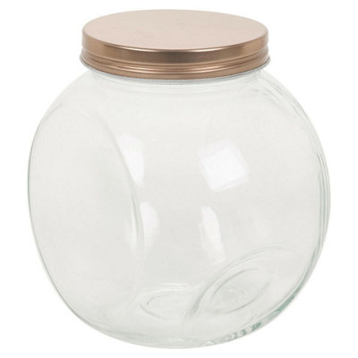 URBNLIVING 16cm Height 2 x 1.6L Glass Candy Storage Jar Container ...
