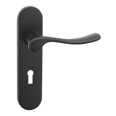 URBNLIVING 174mm Length 8 Pcs Berkshire Metal & Black Lever Latch Door ...