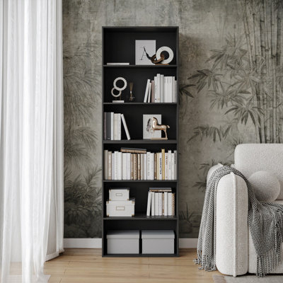 URBNLIVING 180cm Height 6 Tier Book Shelf Deep Bookcase Storage Cabinet ...