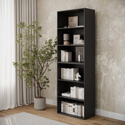 URBNLIVING 180cm Height 6 Tier Book Shelf Deep Bookcase Storage Cabinet ...