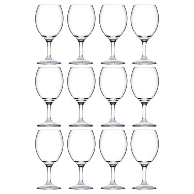URBNLIVING 18cm Height 385ml Stemmed Beverages Glass Set of 12 | DIY at B&Q