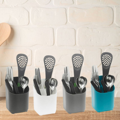 URBNLIVING 18cm Height Kitchen Plastic Cutlery Drainer Basket Holder ...
