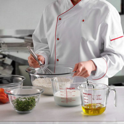 URBNLIVING 1L Clear Glass Measuring Mixing Jug in ML Oz for Pints ...