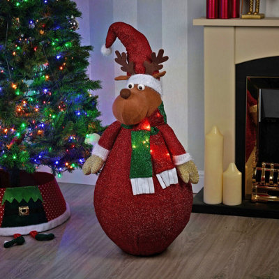 URBNLIVING 1M Tall Collapsible XXL Christmas Reindeer Xmas Festive ...