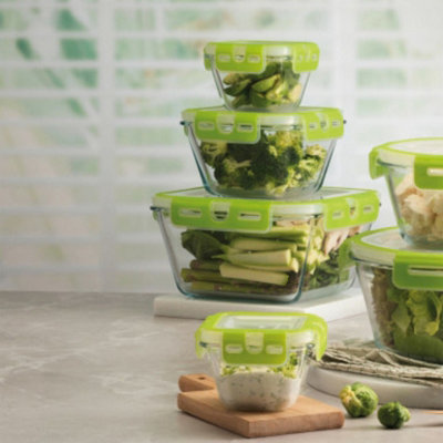 URBNLIVING 2.4L Food Storage Container Square Set of 2