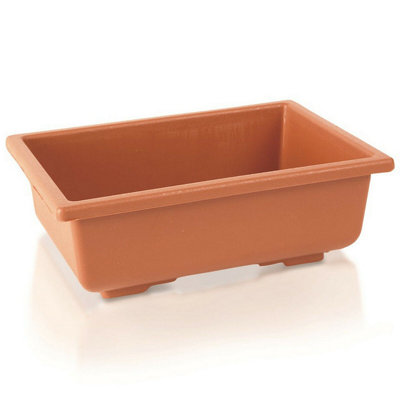 URBNLIVING 20cm Width Terracotta Effect Plastic Flower Plant Garden ...