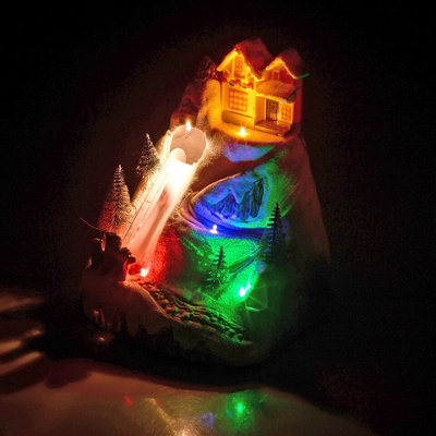 URBNLIVING 21cm Width Illuminated Christmas Scene Animated Winter Snow ...