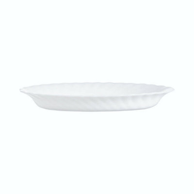 URBNLIVING 22cm Diameter White Oval Dish Plate