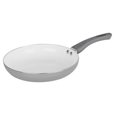 URBNLIVING 24cm Diameter Grey Ribbed Aluminium Induction Hob Cookware ...